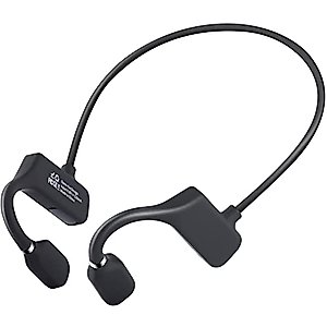Bone Conduction Headphones, IP65 Sweatproof Open Ear Sport Headphones with Built-in Mic, Wireless Earphones up to 5 Hours Playtime for Running Cycling and Workouts (Black)