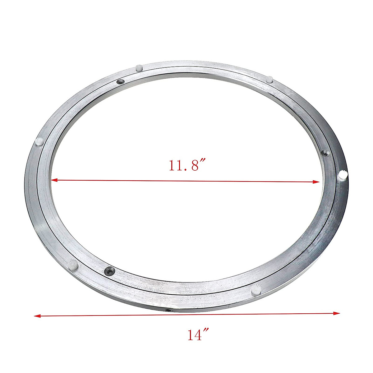 Geesatis Table Turntable Accessories Metal Lazy Susan Hardware Rotating Turntable Bearing Round Swivel Plate, 14 inch， 1 Pcs