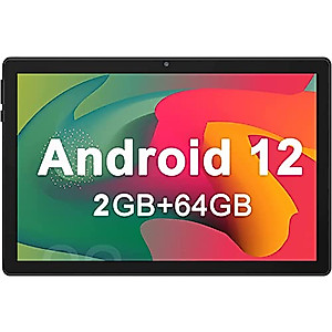 Android 12.0 Tablet, 10 inch 2GB RAM 64GB ROM, 512GB Expand, Tablet with Dual Camera, WiFi, Bluetooth, HD Touch Screen, Google GMS Certified