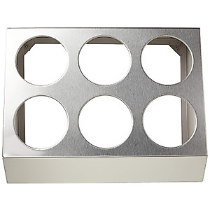 Winco 6 Hole Flatware Cylinder Holder, 2-Tier
