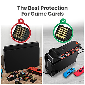 Park Sung Switch Game Switcher, Switch Game Card Reader, 8-in-1 Game Cards Holder, Quick Switching Adapters for Switch/Switch OLED (4 for Game+4 for Storage)