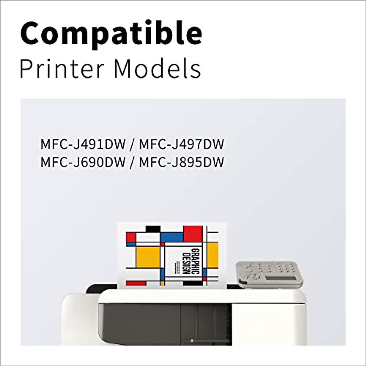 LC3011 LC-3011 LemeroUexpect Compatible Ink Cartridge Replacement for Brother LC3011 LC-3011 LC3013 LC3011BK for MFC-J491DW MFC-J497DW MFC-J690DW MFC-J895DW Printer Black Cyan Magenta Yellow,8P