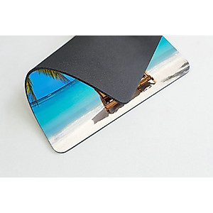 pingpi Idyllic White Beach in Front of The Turquoise Tropical sea Mouse pad Gaming Mouse pad Mousepad Nonslip Rubber Backing