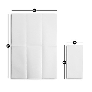 200 BloominGoods Disposable Bathroom Napkins | Single-Use Linen-Feel Guest Towels | Cloth-Like Hand Tissue Paper, White, 12" x 17" (Pack of 200)