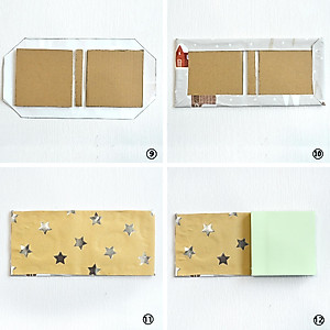 UPTTHOW 6Pcs Bookbinding Easy Scrapbooking Tools for Starter, Complete Great Stencils and Cutter Guide Kit Can Be Made Into Notebook Calender Junk Journal Handbook