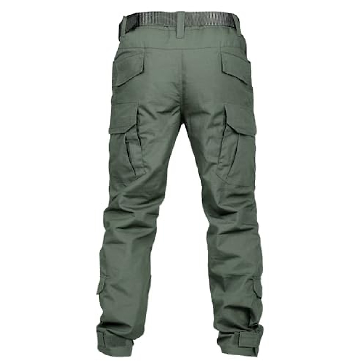 AKARMY Men's Hiking Pants, Camo Cargo Pants, Lightweight Work Pants Outdoor Travel Casual Pants with Multi-Pocket G4WF ArmyGreen 38