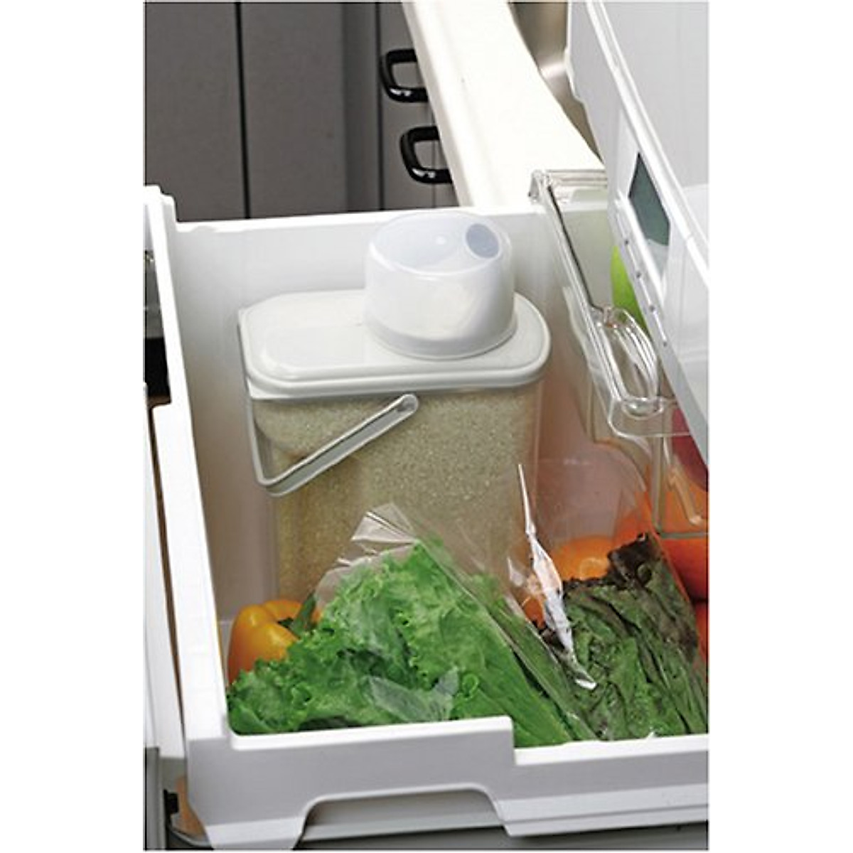 JapanBargain Japanese Kome Bitsu Refrigerator Rice Storage Container, 4.4 lb.