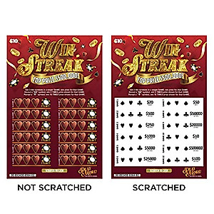 Laugh In The Box Prank Gag Fake Lottery Tickets 8 Tickets Total 4 of Each Winning Design Looks Like a Real Scratcher Joke lotto Ticket Win $5,000 or $25,000 Funny Money