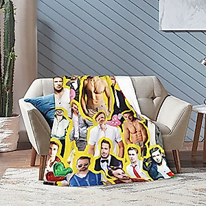 Blanket Ryan Gosling Soft and Comfortable Warm Fleece Blanket for Sofa,Office Bed car Camp Couch Cozy Plush Throw Blankets Beach Blankets