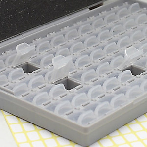 Two AideTek BOXALL72 SMD SMT Resistor Capacitor 1206 0805 0603 Box Organizer Craft Beads Storage 72 Compartments on Each Box