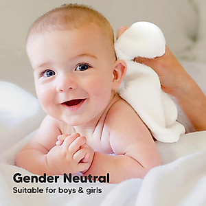 6-Pack Baby Washcloths - Soft Viscose from Bamboo Washcloth, Baby Wash Cloths for Newborn, Kids, Bath Baby Towels, Face Towel, Face Cloths for Washing Face (White)