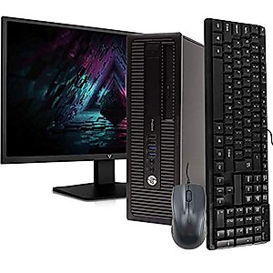HP 600 G1 SFF Computer Desktop PC, Intel Core i7 3.1GHz, 8GB Ram, 120GB M.2 SSD, 2TB HDD, New 19" MonitorKeyboard and Mouse, Wi-Fi/Bluetooth, Win 10 Pro (Renewed)