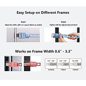 Window Frame Plastic Portable Clothes Rack, Multifunctional Laundry Drying Rack for Balcony, Bathroom, Closet, Travel, Hotel (Blue)