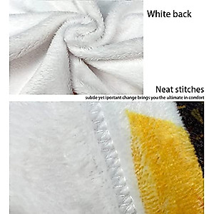 HommomH 60" x 80" Blanket Comfort Warmth Soft Cozy Air Conditioning Easy Care Machine Wash Jackson Pollock