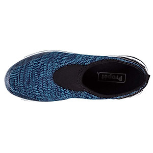 Propet Women's TravelActiv Slip-On Sneaker, Blue Heather, 8 X-Wide US