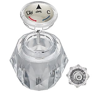 RP2391 Shower Faucet Handle Replacement for Delta Shower Handle Single Clear Knob Handle Kit with Offset Hole for Shower/Tub