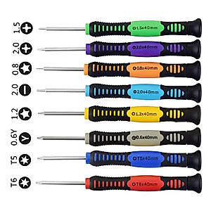Screwdriver Set 20 PCS Cellphone Repair Tool Small Magnetic Kit with Phillips Flathead Pentalobe Torx Opening Pry for iPhone Mac iPad Samsung