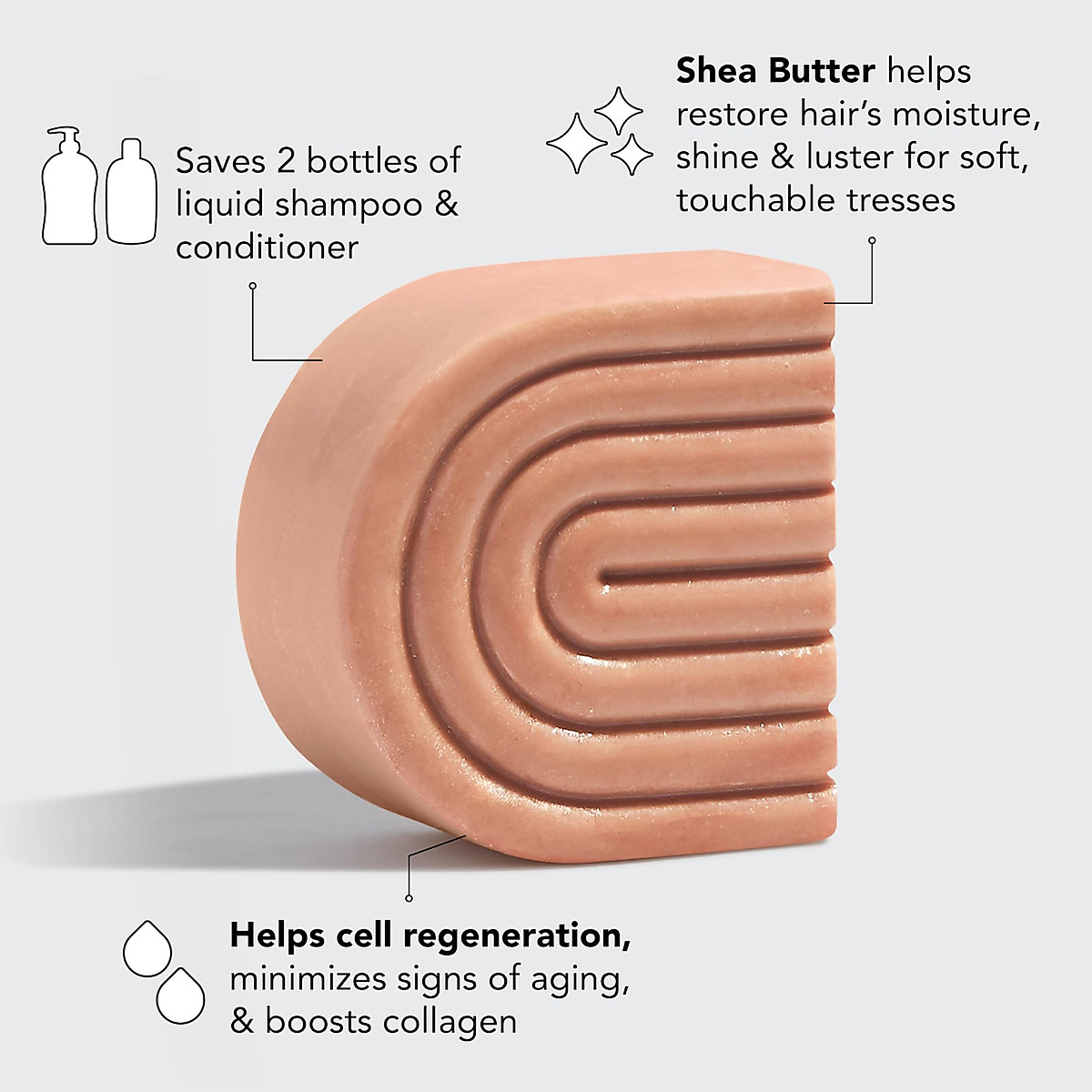 Kitsch Shea Butter Conditioner Bar for Hair Hydration | Nourishing Hair Mask | Made in US | Eco-Friendly Zero Waste Solid Bar Conditioner | Moisture for Dry Hair | Works w/Natural Shampoo Bar, 2.7oz