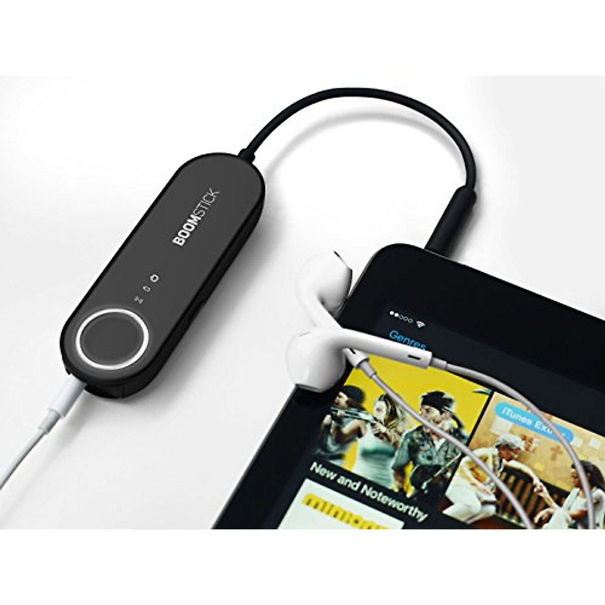 BoomCloud 360 Boomstick in-Line Wired Headphone Audio Enchancer Amp and Signal Processor - Black