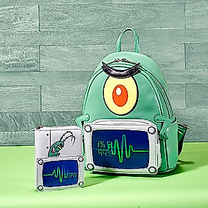 Loungefly Spongebob Squarepants: Plankton Lenticular Mini-Backpack, Amazon Exclusive