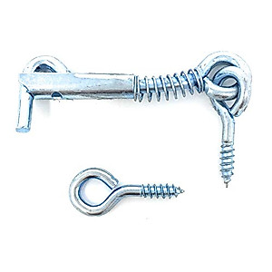 MI MADOL IMPORTS, LLC MADOL Safety Latch with Eye and Hook [2844-10] Pack of 10- ALDABA o GANCHO con Cerrojo para cerrar puerta o Ventana (10)