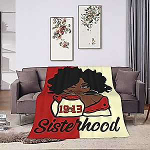 Elephant logo1913 Sorority Gifts for Women ltra-Soft Micro Fleece Blanket Gift for Girls Perfect for Couch Sofa Bed50 x40