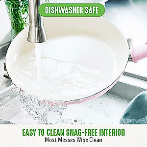 GreenLife Soft Grip Healthy Ceramic Nonstick 23 Piece Kitchen Cookware Pots and Frying Sauce Saute Pans Set with Kitchen Utensils, PFAS-Free, Dishwasher Safe, Pink