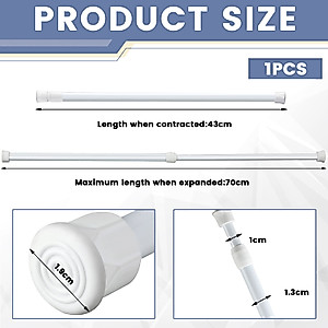 Window Security Bar Sliding Door Security Bar Window Security Bars Adjustable Sliding Glass Door Lock Window Lock Bar Window Safety Bars Window Guards, Extends from 17-27.6 Inches (White)