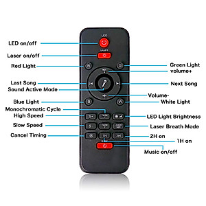 Eicaus Star Projector, Galaxy Projector with Remote Control, 3 in 1 Night Light Projector with LED Nebula Cloud/Moving Ocean Wave for Kid Baby, Built-in Music Speaker, Voice Control (Black)