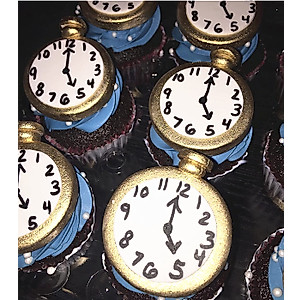 LaVenty 4 PCS Tea Party Cookie Cutter Tea Party Cake Mold Tea Party Cupcake Decoration Teapot Fondant Mold Tea Cup Mold Clock Mold Tea Party Favors Tea Party Supplies