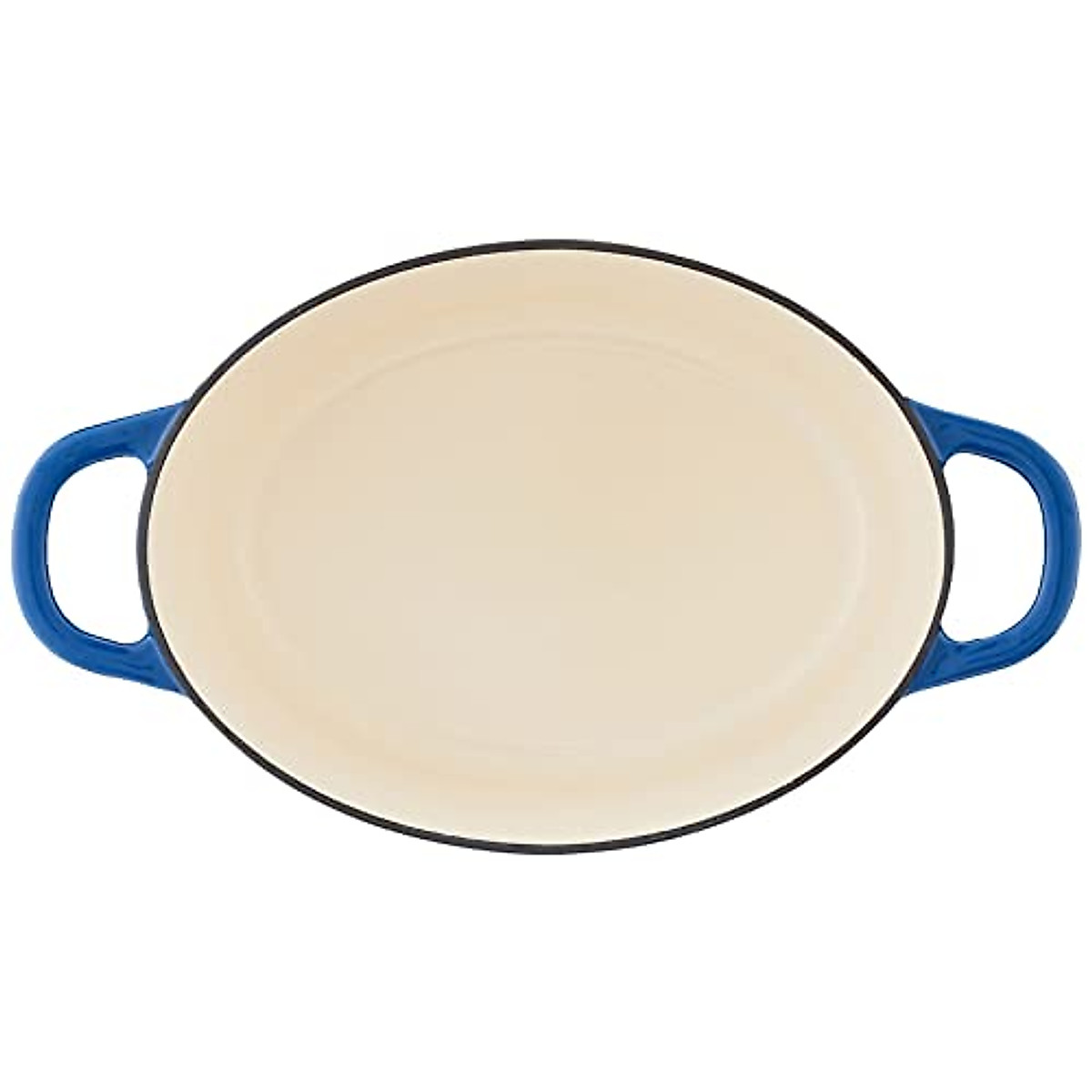 Crock Pot Artisan Enameled Cast Iron 7-Quart Oval Dutch Oven, Sapphire Blue -