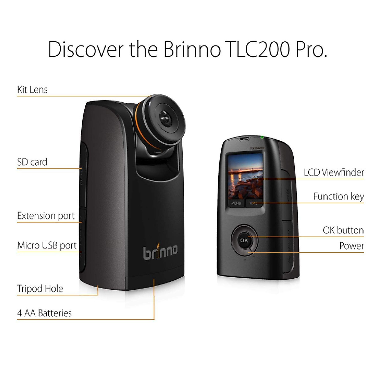 Brinno TLC200 Pro Time Lapse Camera with Waterproof Housing Case Bundle - 42 Day Battery Life - Captures Professional 720P HDR Timelapse Videos - Great for Long-Term Outdoor Projects