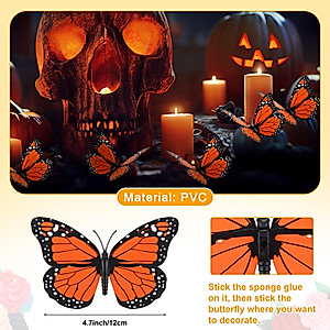 30 Pcs Day of the Dead Decorations Set Altar De Ofrendas Marigold Garland Mexican Banners Serape Tablecloth Skull Hanging Swirl Monarch Butterfly for Dia De Los Muertos Fiesta Party(Orange)