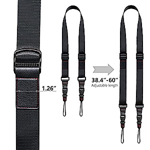 IGAVCPM Quick Release Camera Strap - Adjustable and Comfortable Camera Shoulder Sling Neck Belt for Canon, Nikon, Fujifilm DSLR/SLR Camera and More (Black)
