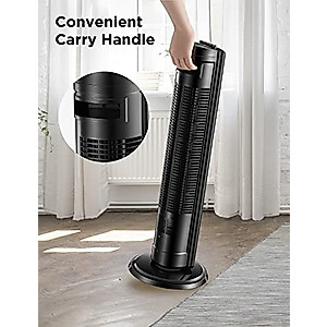 PELONIS 30 Inch Oscillating Tower Fan with 3 Speed Settings and Auto-off Timer, Standing Fan PFT28A2BBB, Black