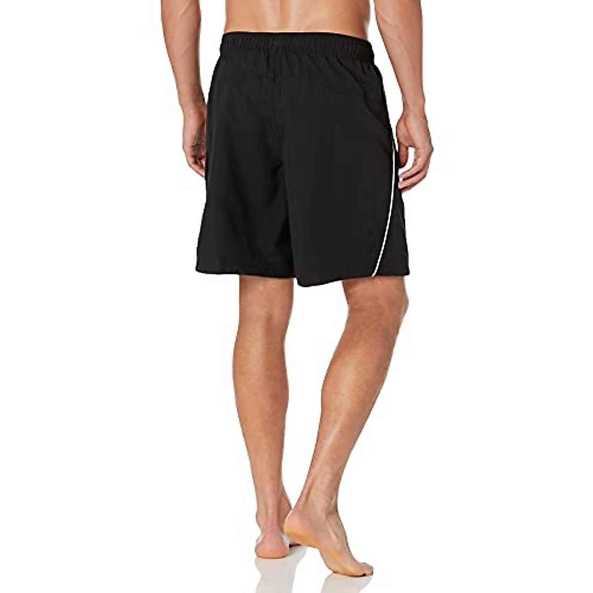 Speedo mens Swim Trunk Knee Length Marina ii volley 20 , Black/White, X-Large US