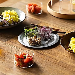 Borosil Small Glass Bowls, 6 Oz, Set of 6, Clear Glass Ramekin, Lightweight Katori Bowls for Kitchen, Heat Resistant, Glass Prep Bowls, Glass Desserts Cups, Condiment Bowls, Freezer &amp; Dishwasher Safe