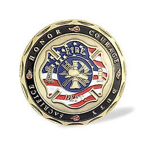St. Florian Patron Saint of Firefighters with Prayer Challenge Coin
