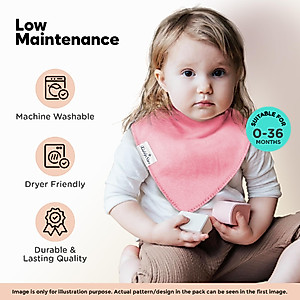 KiddyStar Baby Bibs for Boys & Girls - Organic Cotton Bibs, Bandana Bibs, Drool Bibs, Teething Bibs, Toddler Bibs - Gift