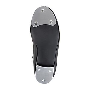 Linodes Economy Unisex-Child Easy Slide Buckle Tap Shoe for Girls and Boys Maryjane Dance Flat-Black Patent-2M-Little Kid