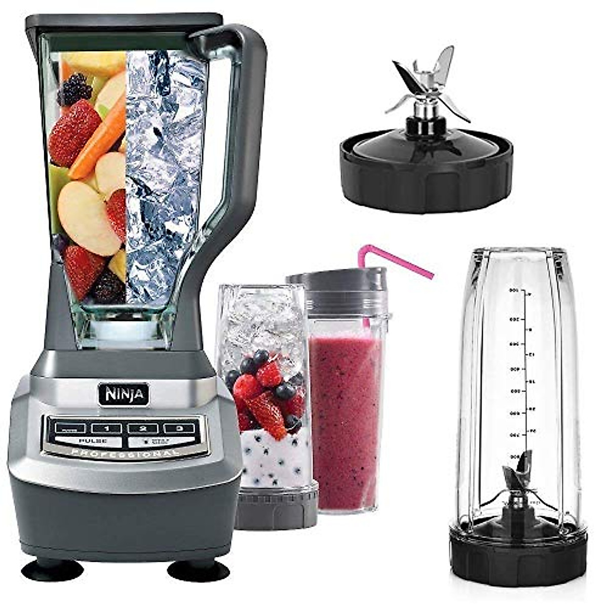 NLSD Replacement Parts Blender Blade Assembly Fits Nutri Ninja Auto-iQ BL480-30 BL482 BL681A-30 BL682 BL640 (7 Fins)