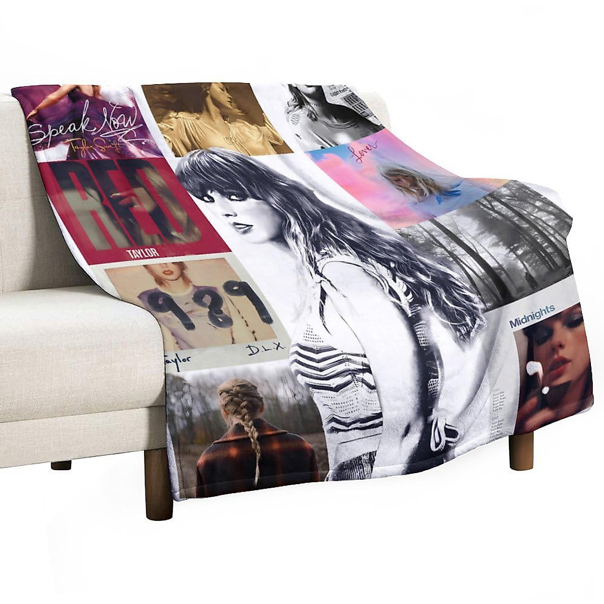 Super Soft Blanket Flannel Fleece Blankets, Music Album Covers Blanket,Photo Collage, Throw Blanket, Fans Gift, Gift for Music Lover Style-1-60 x50