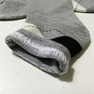 Little Kids Ankle Socks Girl Boys Cotton Cartoon Crew Socks Toddler Stockings Pack of 5, Argyle plaid Patterned, 3-5 Years Old