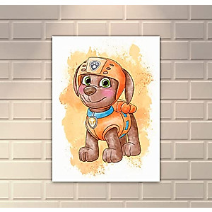OzWood Crafts- Paw Patrol Wall Decor Poster Prints, Set of 6 FRAMELESS (8''x10''), Paw Patrol room decor for boys, Paw Set of 6 (8inchx10inch)