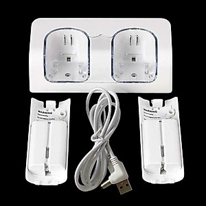 MAYOGA Dock Station for Wii Remote Dual Charging Rechargeable LED Light Indicator