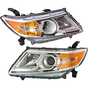 Evan Fischer Headlight Set of 2 Compatible With 2011-2013 Honda Odyssey OE comparable Halogen Direct Fit Driver and Passenger Side