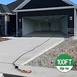 Retractable Garden Water Hose Reel Aihand 100ft x 1/2" Wall Mount Automatic Garden Hose Reels for Outside, Hose Reel Heavy Duty with 180° Swivel Bracket