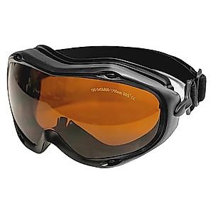 MCWlaser Laser Safety Goggles OD5+, 190-540nm / 800-1700nm Yag, Blue, Green Laser and UV Light Eye Protection Laser Glasses for 445nm, 450nm,532nm, 808nm, 980nm, 1064nm, 1080nm Absorption Type