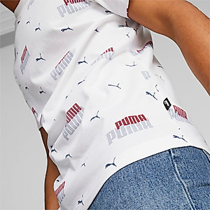 PUMA Men's Graphics Tee 3, Power All Over Print White, X-Large