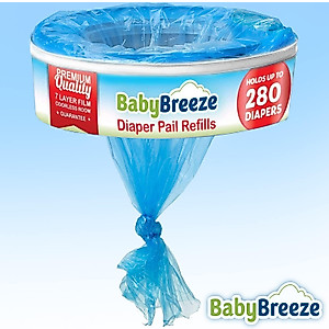 Diaper Pail Refill Bags Compatible with Playtex Diaper Genie- 1960 Count (7 Sets of 1 Pack) – by BabyBreeze